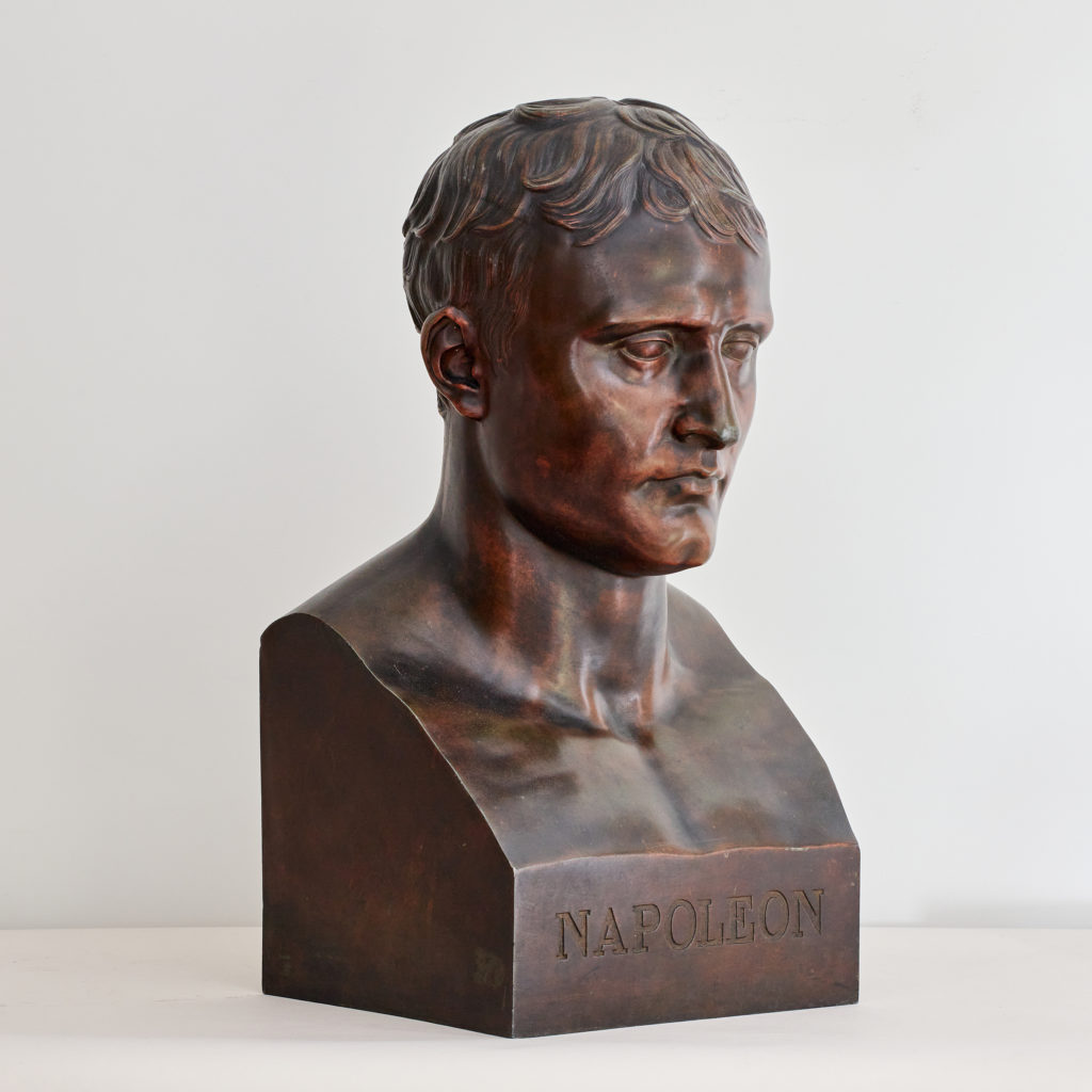 Bronze bust of Napoleon Bonaparte I, after Antoine-Denis Chaudet, late ...
