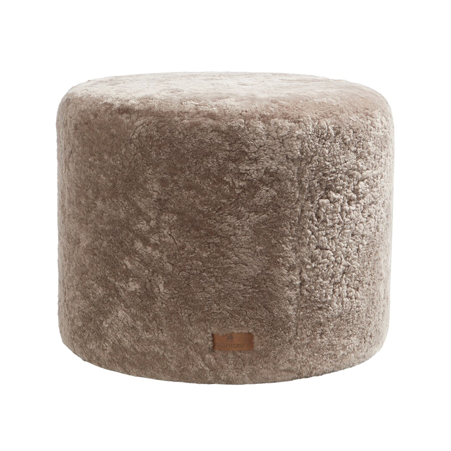 Shepherd of Sweden, round pouffe, 50 x 40cm, stone - BEAR Petworth